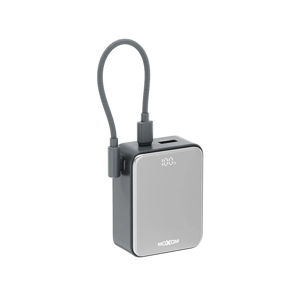 Moxom Power Bank MX‑PB195 Mini Fast 22.5W Type‑C to Lightning 10000mAh, Sivi