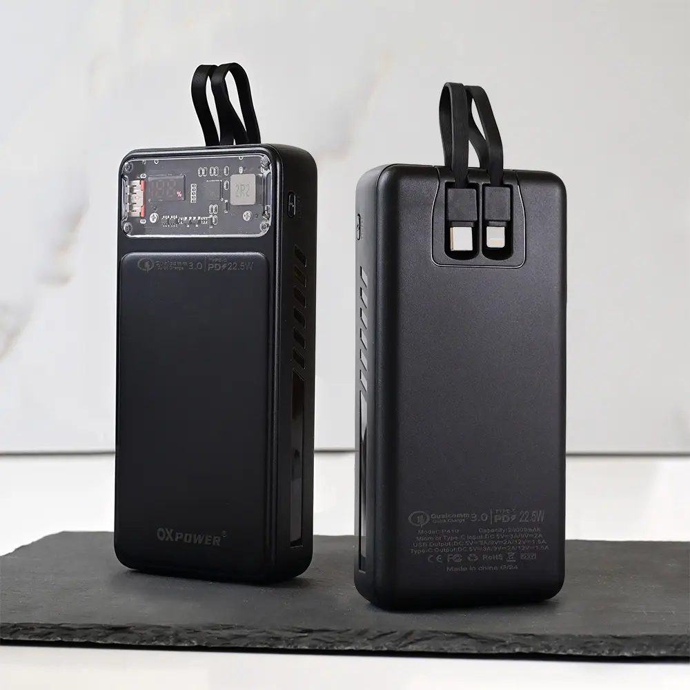 Power bank prenosiva baterija Oxpower P410 PD QC 22.5W 20000mAh , Crna