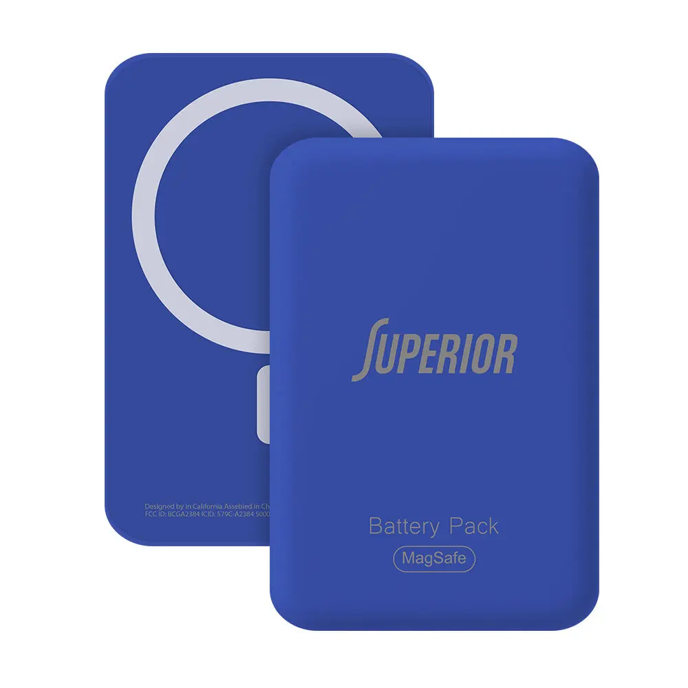 Superior Power Bank prenosiva baterija MagSafe, 15W, 5000 mAh, Plavi