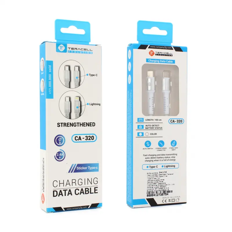 TERACELL Data kabl Evolution PD Type C na Type C 1m beli