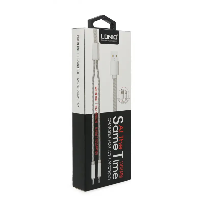 LDNIO Data kabl LC86 za iPhone lightning/micro USB 1m zlatni