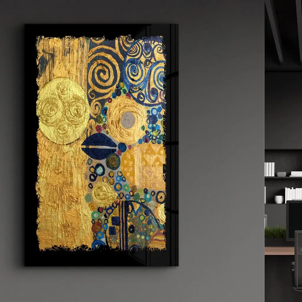 Wallity Dekorativna slika na kaljenom staklu, 70x110cm, Šarena