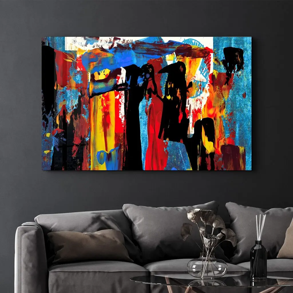 Wallity Dekorativna slika na kaljenom staklu, 70x110cm, Šarena