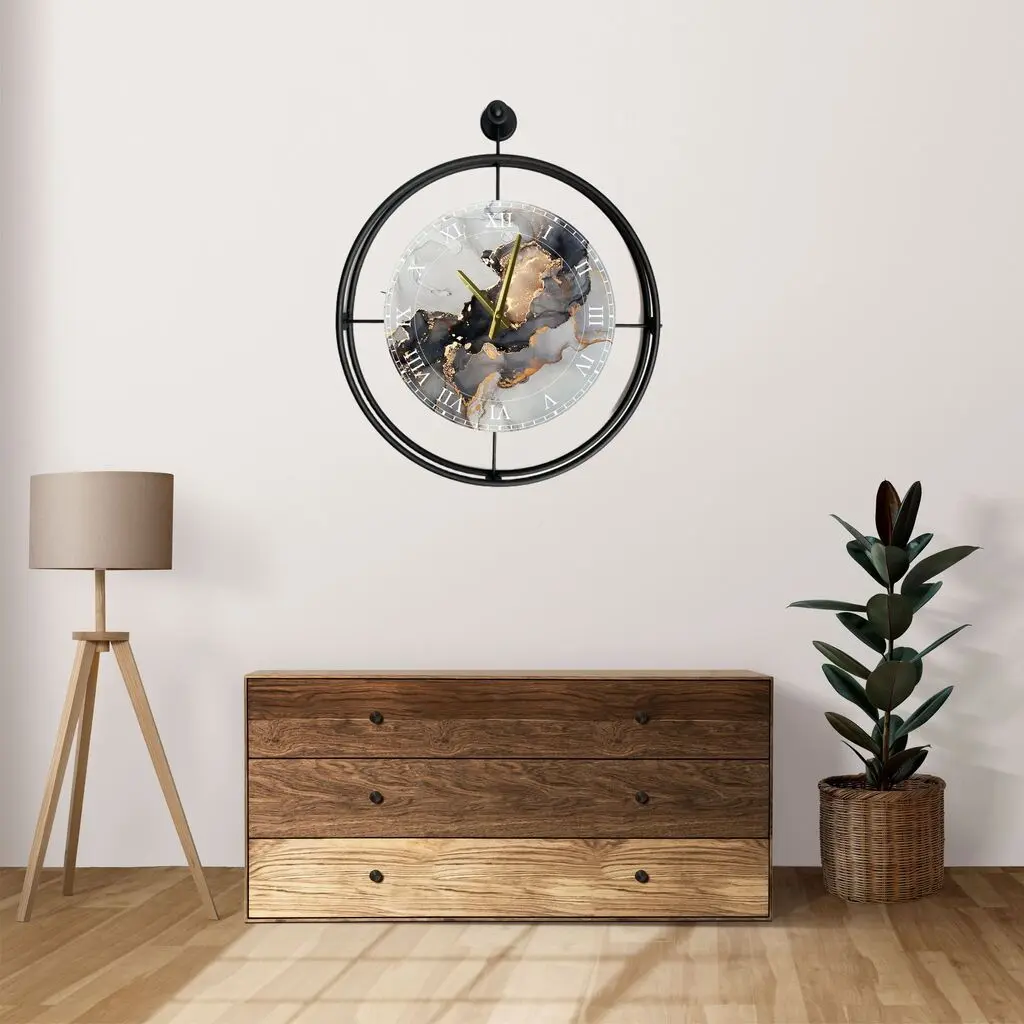 Wallity Zidni sat Mclock-00122, 58x65x7 cm, Crni