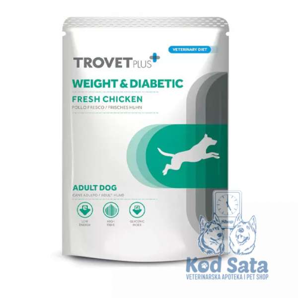 TrovetPlus Weight & Diabetic, Veterinarska Vlažna Hrana Za Pse Za Težinu i Dijabetis