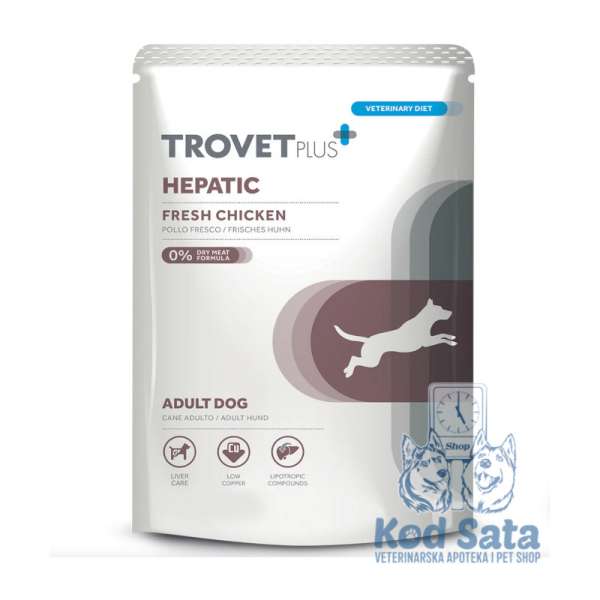 TrovetPlus Hepatic, Veterinarska Vlažna Hrana Za Pse Za Jetru