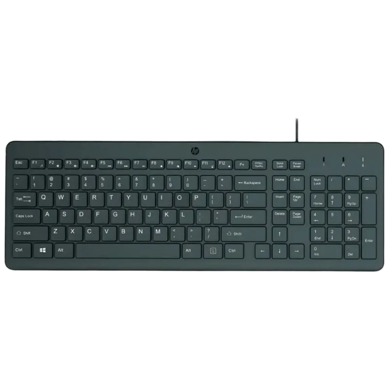 HP 150 YU žična tastatura, Crna