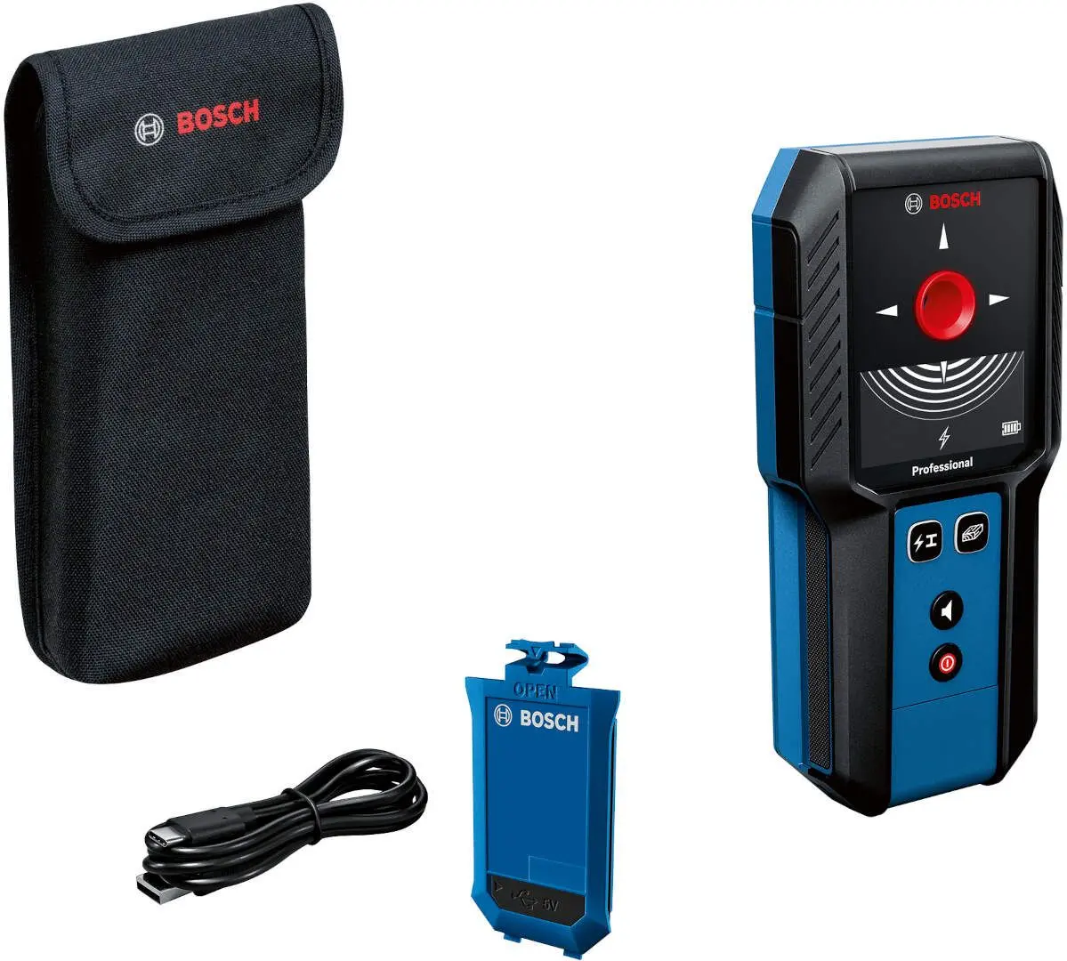Bosch GMS 120-27 detektor struje - kablova pod naponom + Li-Ion baterija BA 3,7V 0601081701