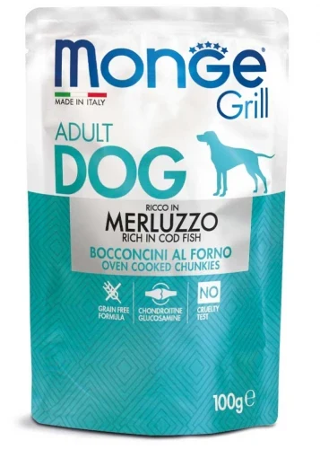 Monge Grill sos za pse 100g kesica – bakalar