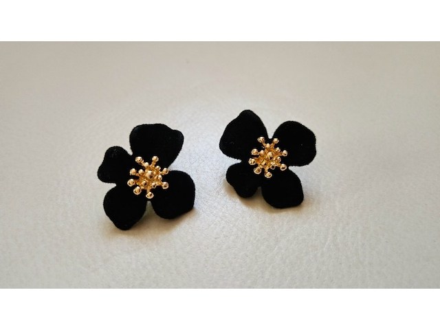 Eun-Seo velvet flower stud minđuše, novo