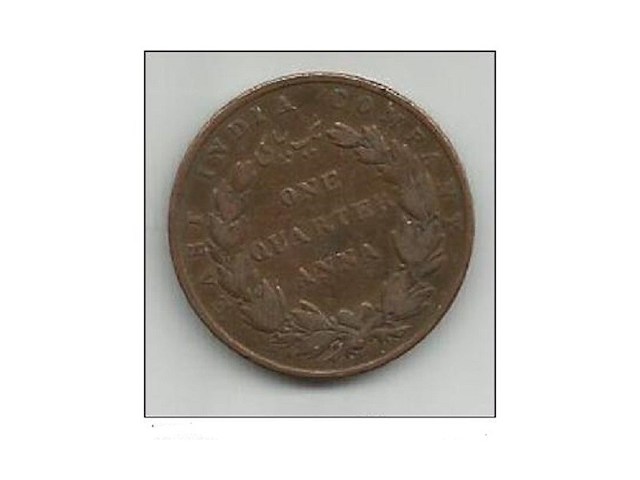 g2 India one quarter anna 1835. East India Company