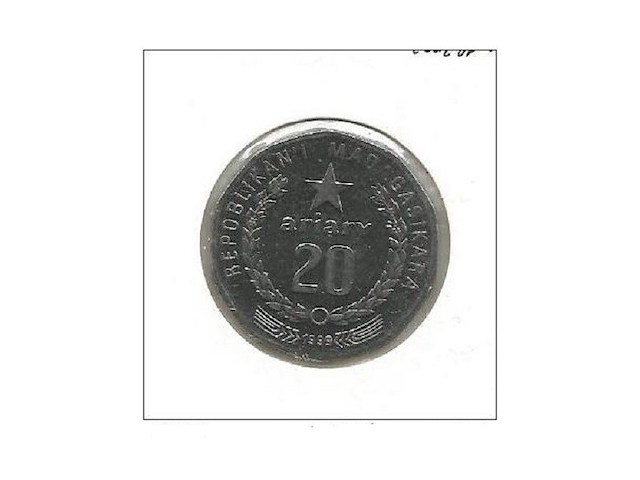 g8 Madagascar 20 ariary 1999.
