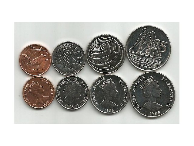 CAYMAN ISLANDS 1992/08. Set kovanica UNC
