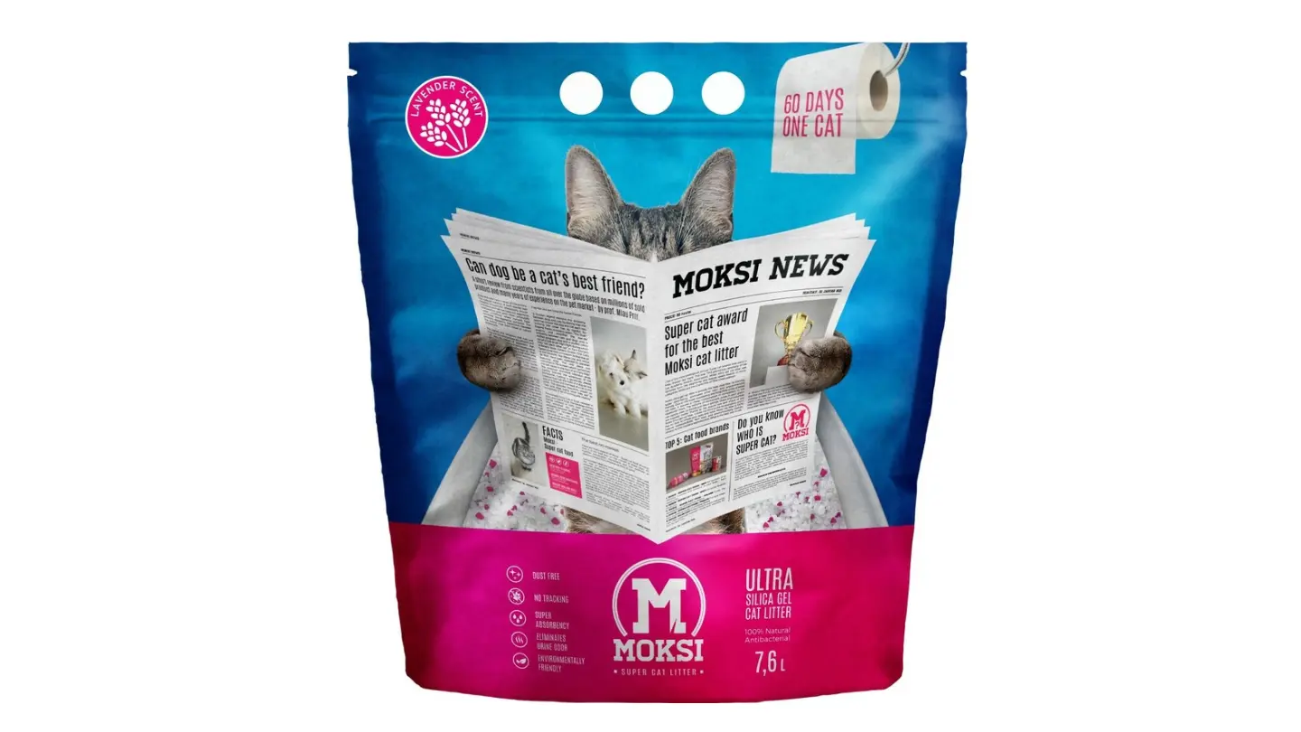 MOKSI Silikonski posip za mačke Lavanda 7.6l