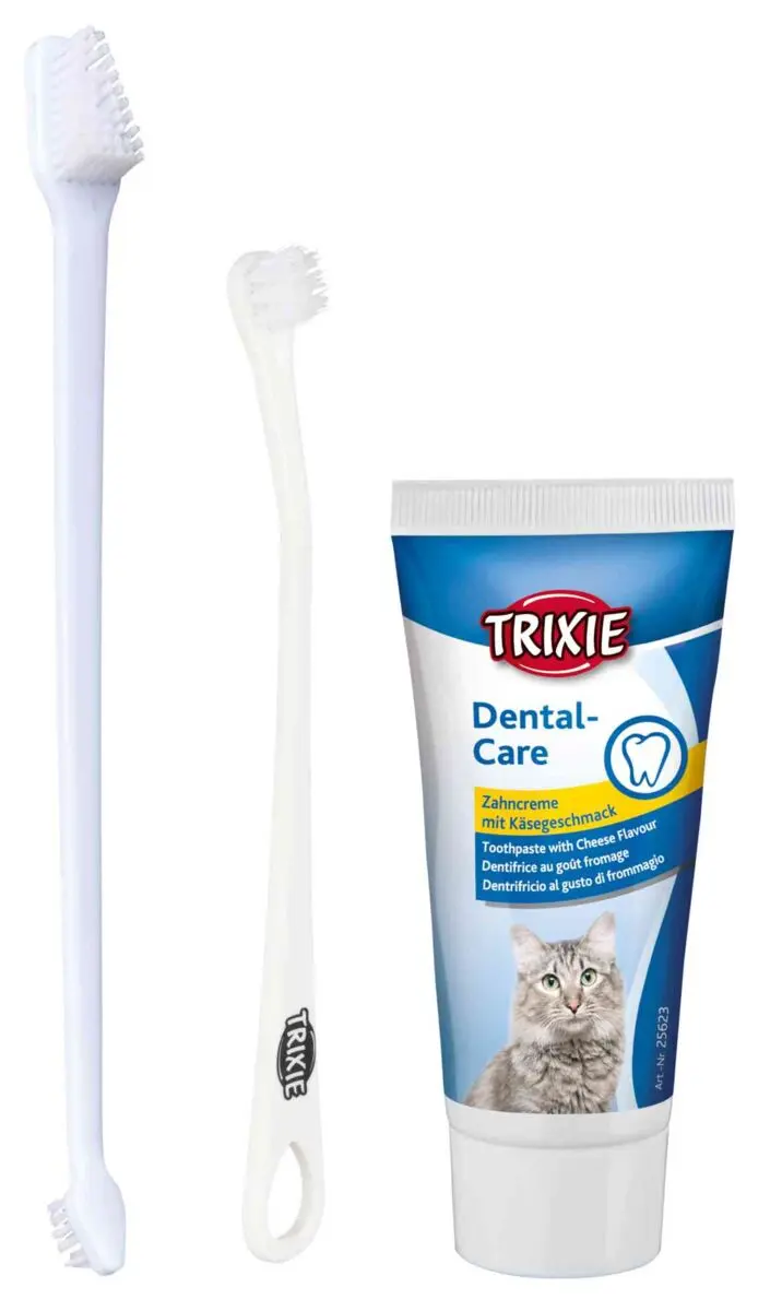 TRIXIE Set četkica i pasta za zube sa ukusom sira za mačke 25620