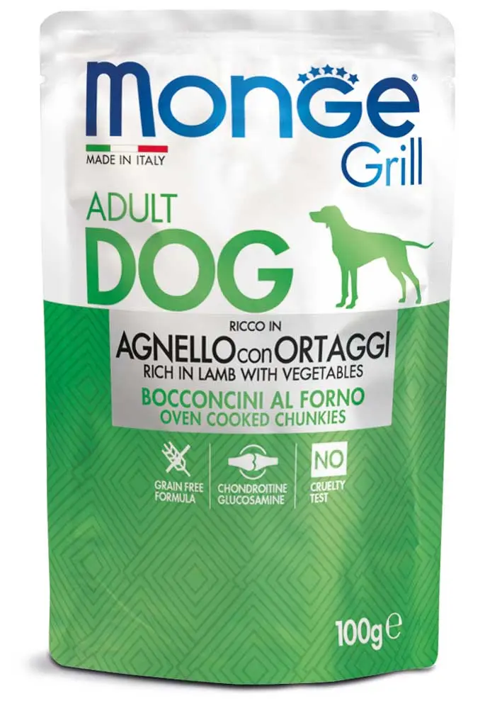 MONGE Vlažna hrana grill sosić sa jagnjetinom&povrćem 100g