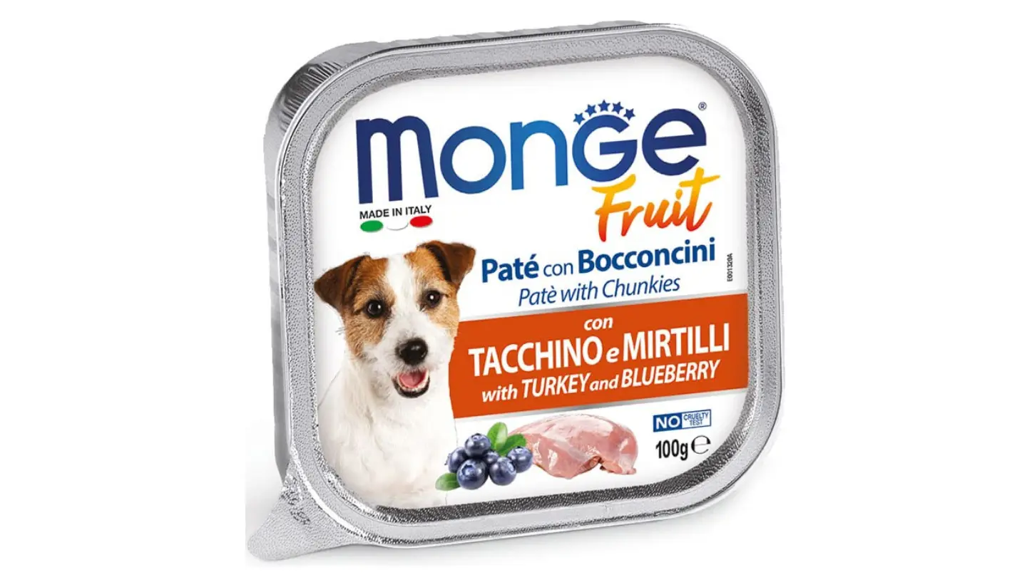 MONGE Vlažna hrana za pse Ćuretina&Borovnica 100g