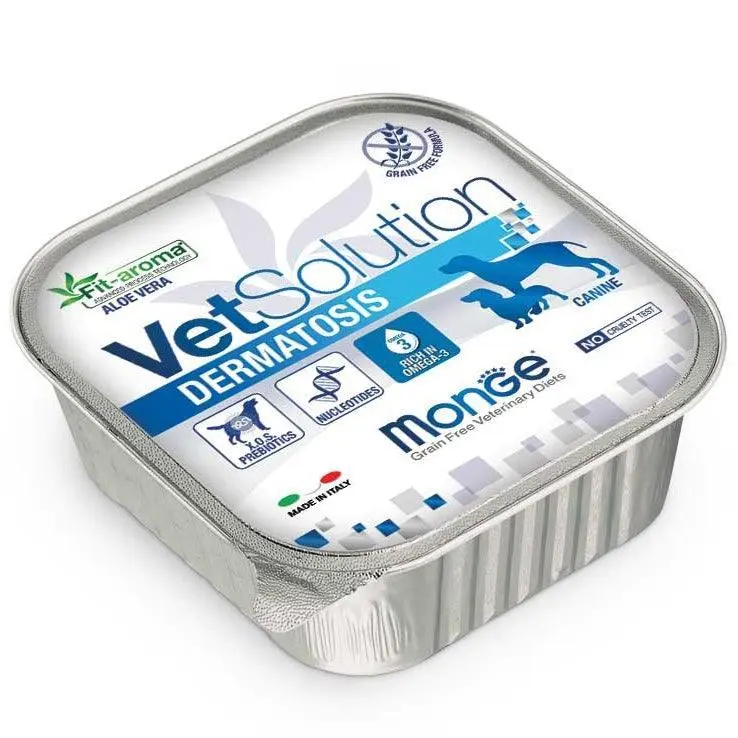 MONGE VETSOLUTION Pašteta za pse Grain Free Dermatosis Dog Veterinary Diet 150g