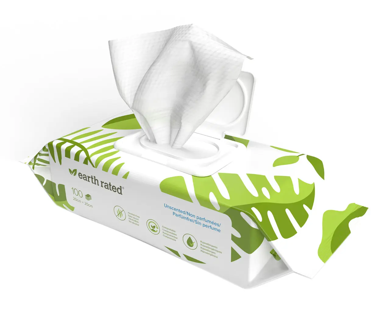 EARTH RATED Hipoalergene vlažne maramice bez mirisa za ljubimce Unscented 100/1