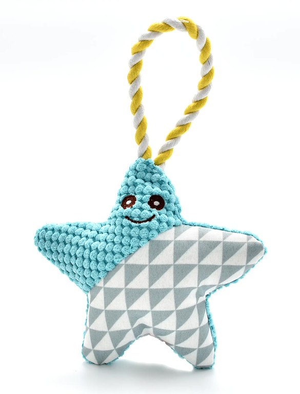 GIZMO Plišana igračka za pse Zvezda 30cm plava