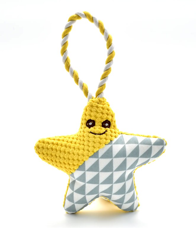 GIZMO Plišana igračka za pse Zvezda 30cm žuta