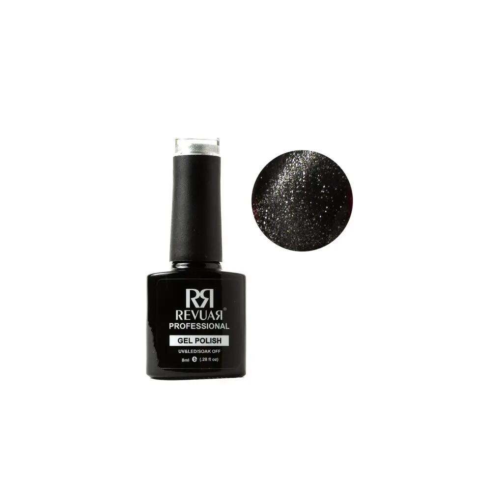 Revuar UV LED Cat eye gel lak 2055, Srebrne boje