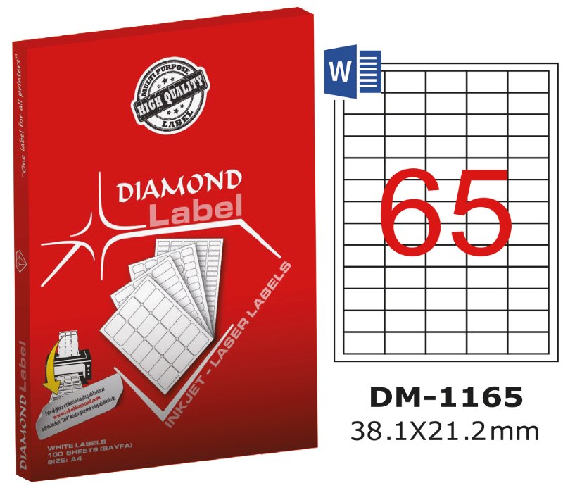 Etikete A4 samolepljive 38,1*21,2mm Diamond