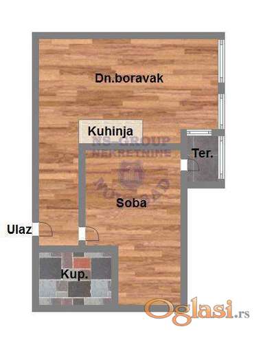 Dvosoban stan na Sajmu, 43m2