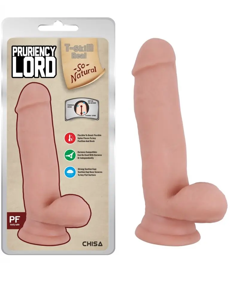 Dildo Pruriency Lord, 17.5cm, Boja kože