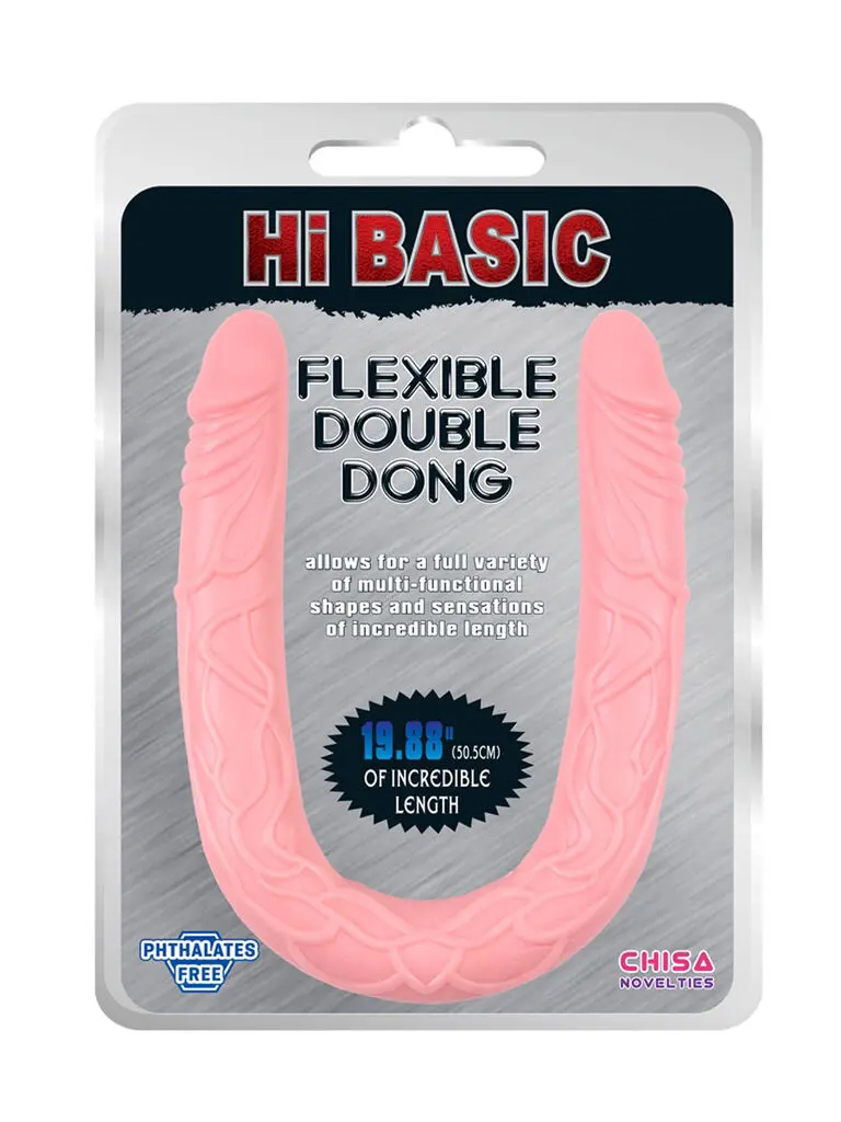 Dildo Jelly Flexible Double Dong, 51cm, Boja kože