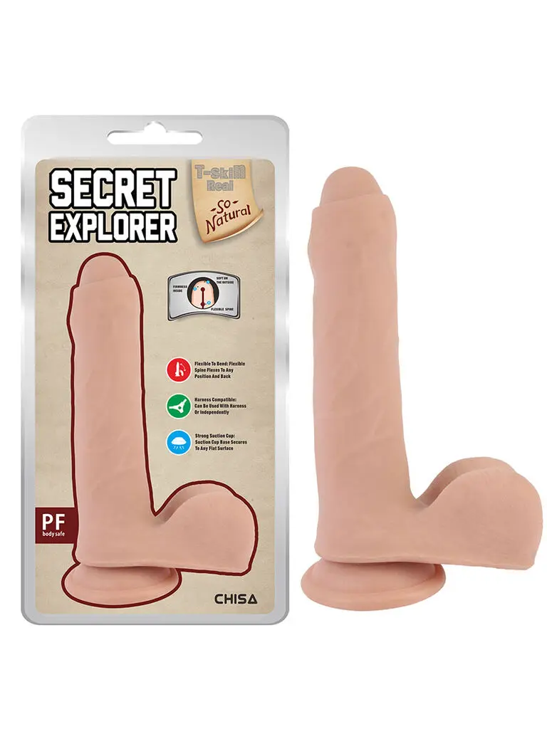 Dildo Tajni Istraživač, 20cm, Boja kože