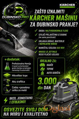 Iznajmljivanje masina za dubinsko pranje