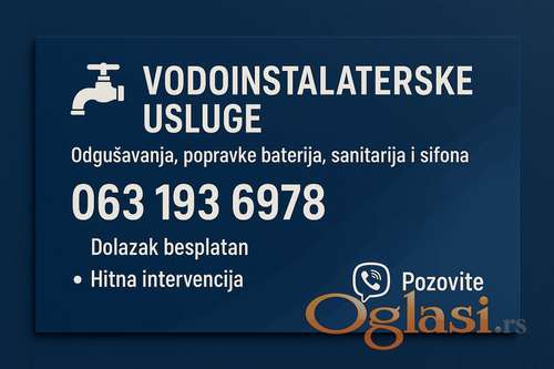 Vodovod, sitne popravke, besplatan dolazak!