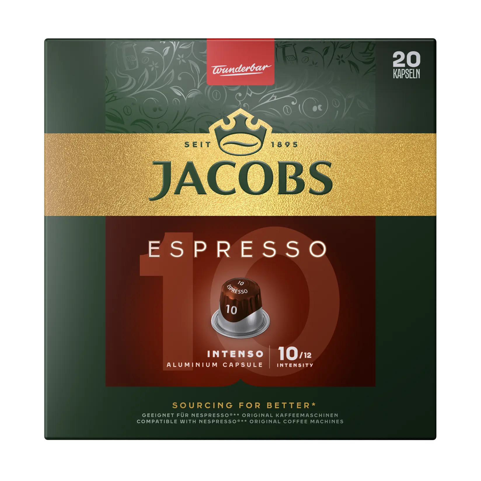 Jacobs Kapsule za kafu Espresso Intenso 10, 20 kapsula
