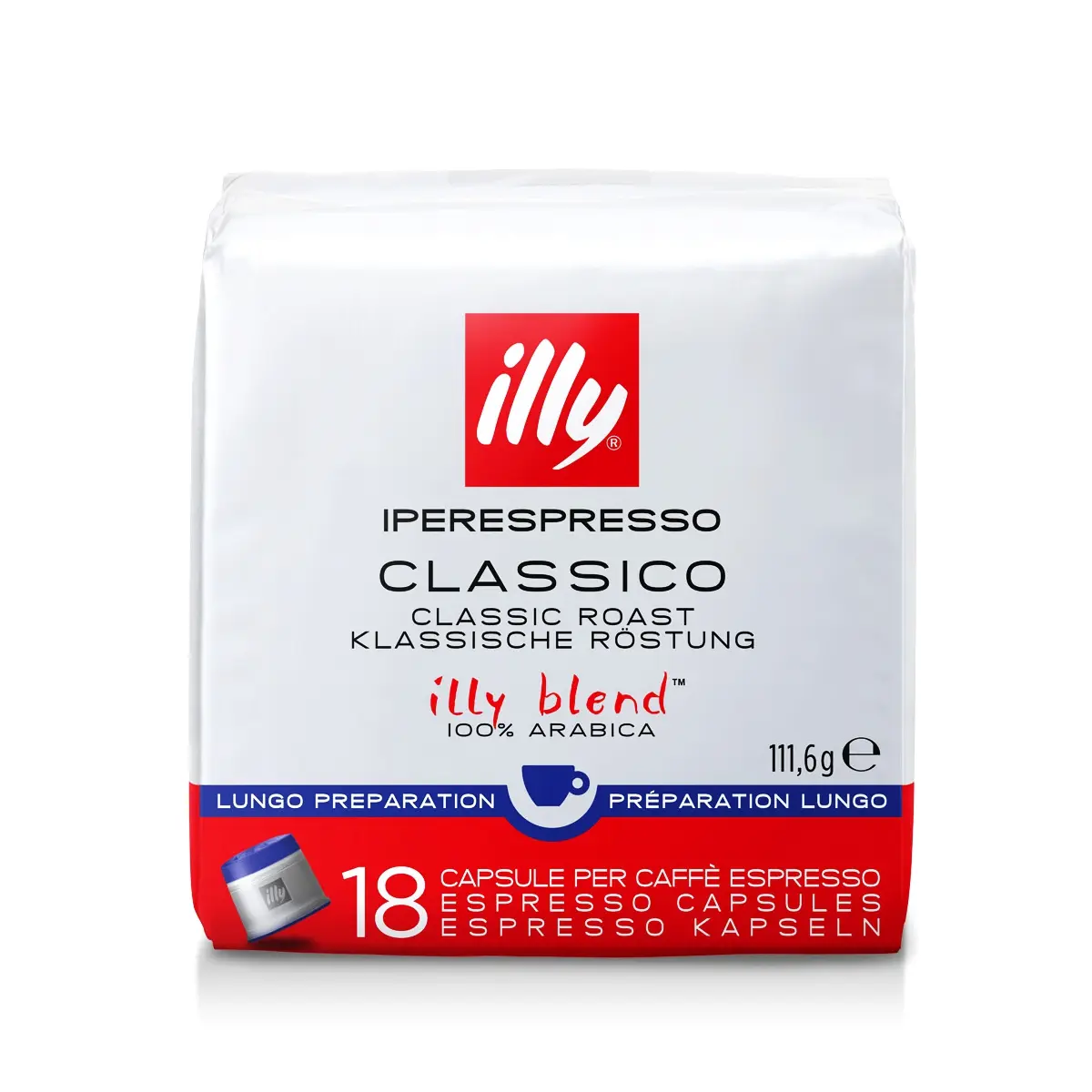 Illy Kapsule za kafu Classico Lungo, Ipso Home, 18 kapsula
