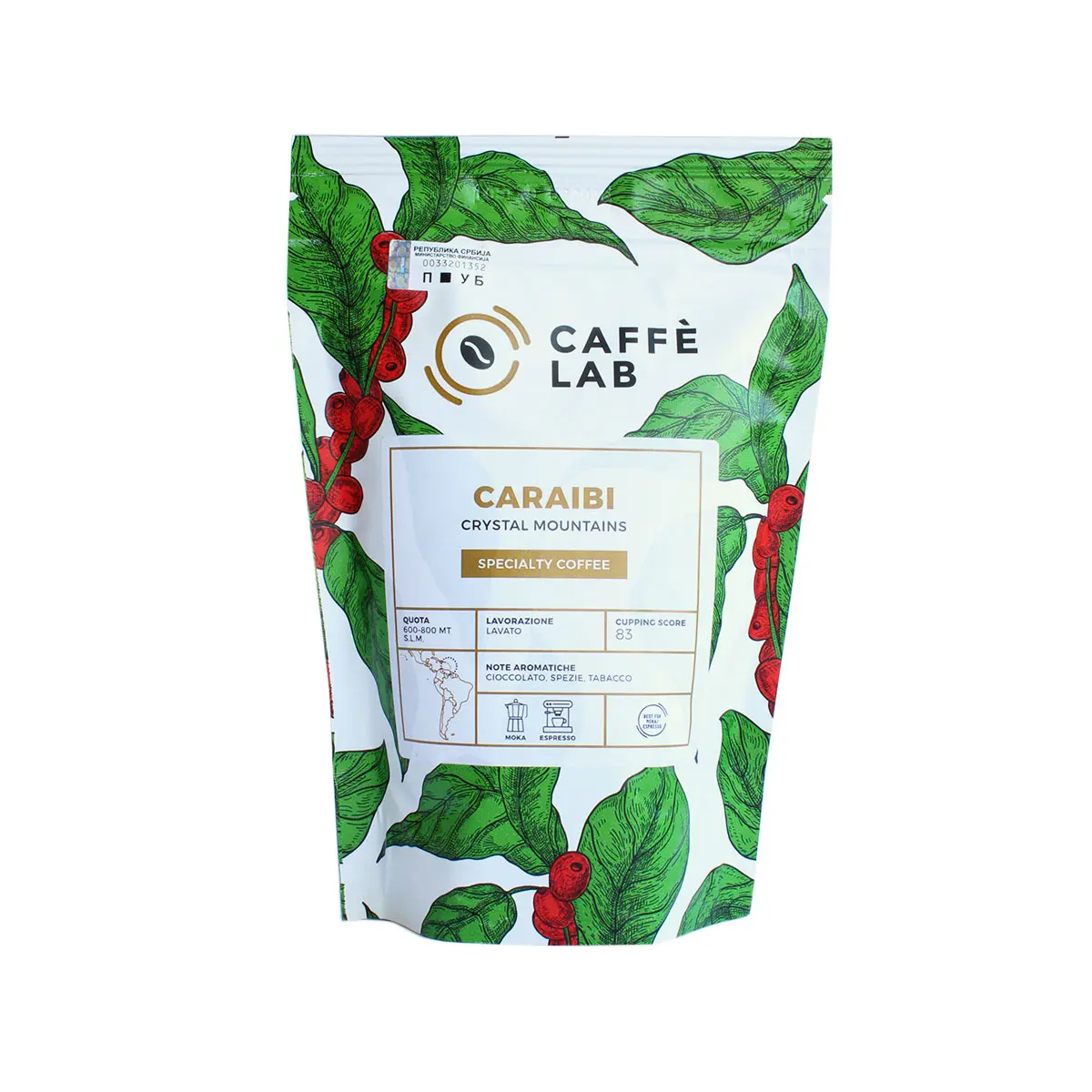 Caffe Lab Caraibi zrno 250g