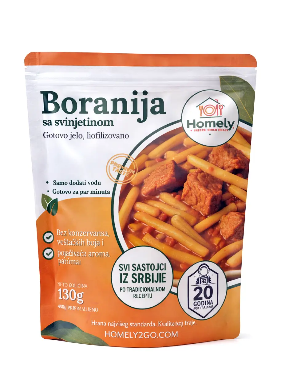 Homely Žuta boranija sa svinjetinom 130g