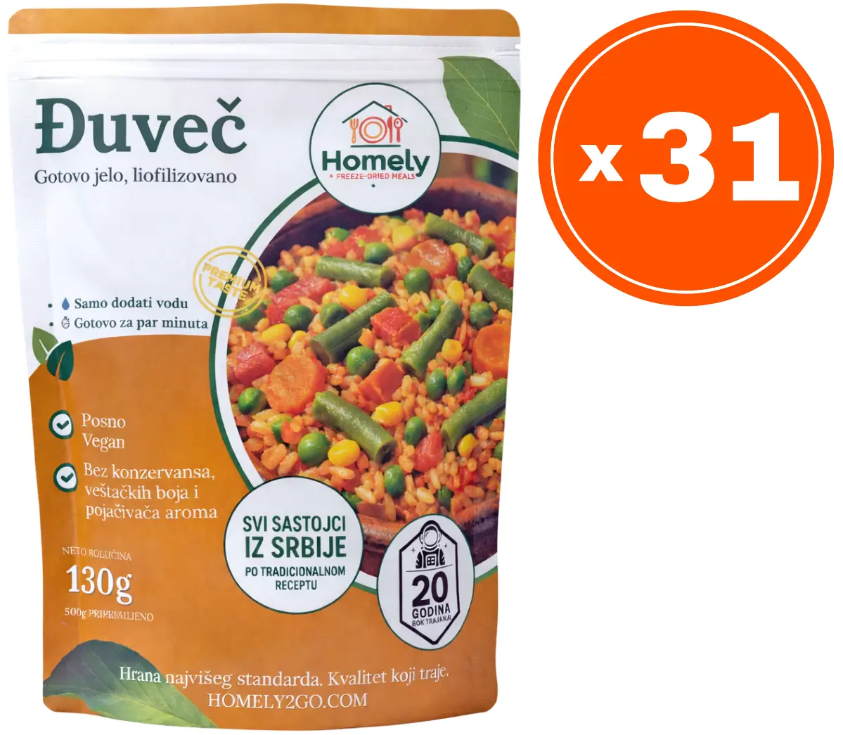 Homely Đuveč 130g, 31 komad