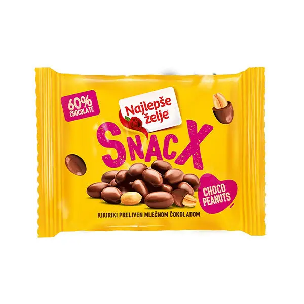 Najlepše želje Kikiriki preliven čokoladom, 40 g