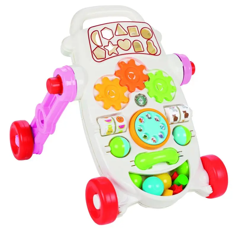 Pilsan Hodalica za bebe Happy baby, Belo-roze