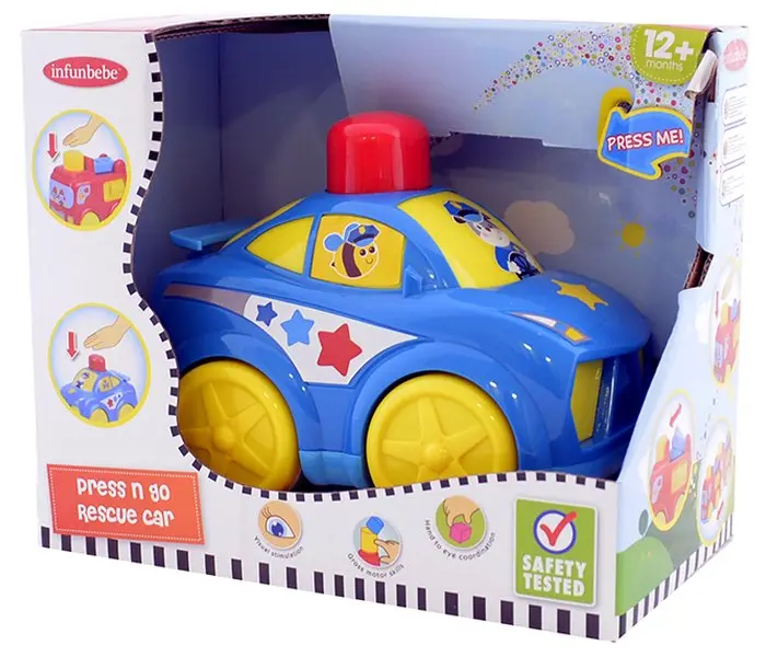 Infunbebe Igračka za bebe auto, Plava