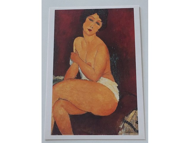 Amadeo Modigliani: Seated nude on divan, 1917
