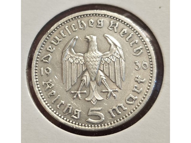 Srebrnjak 5 Reichsmark, 1936. E