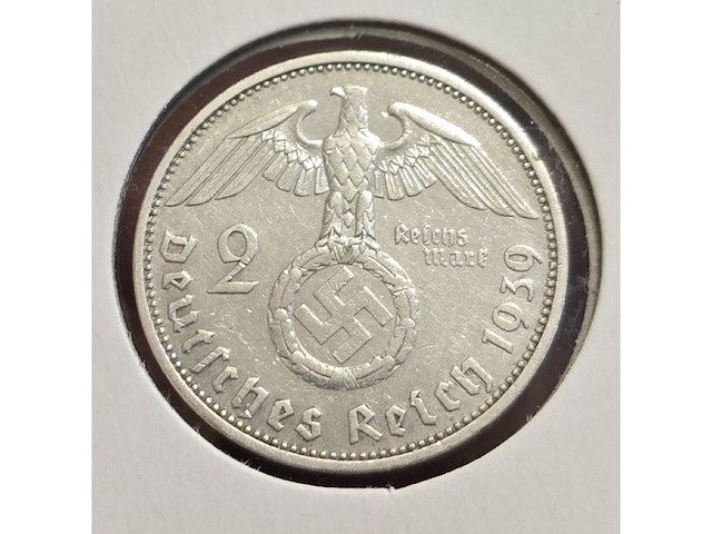 Srebrnjak 2 Reichsmark, 1939. A, Svastika