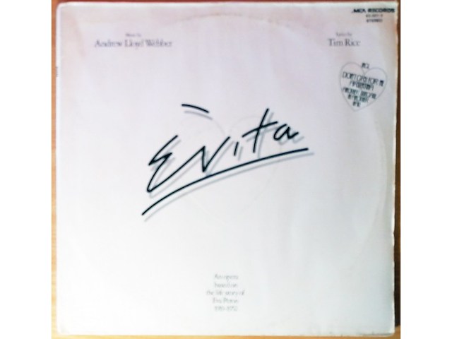 2LP ANDREW LLOYD WEBBER - Evita (1976) Germany, NM/VG+