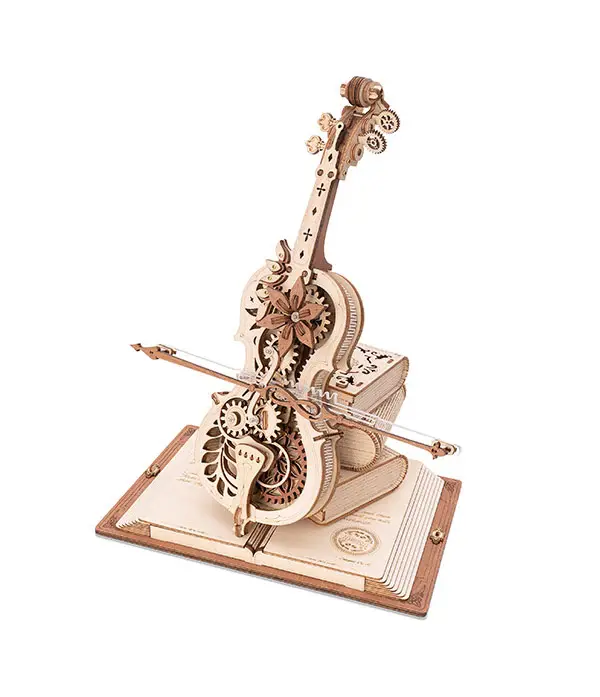 Rokr 3D Drvena slagalica - Muzička kutija Magično Violončelo AMK63