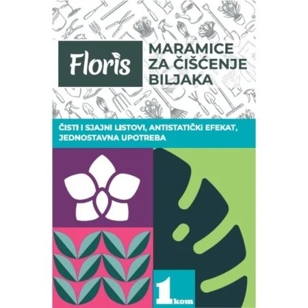 Vlažne maramice za listove - biljke 25kom. FLORIS