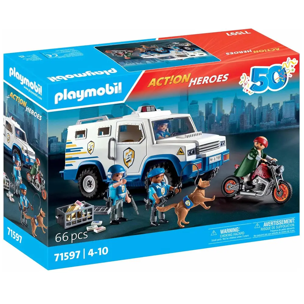 Playmobil Set za igru Policijski transporter novca Action heroes, 66 delova