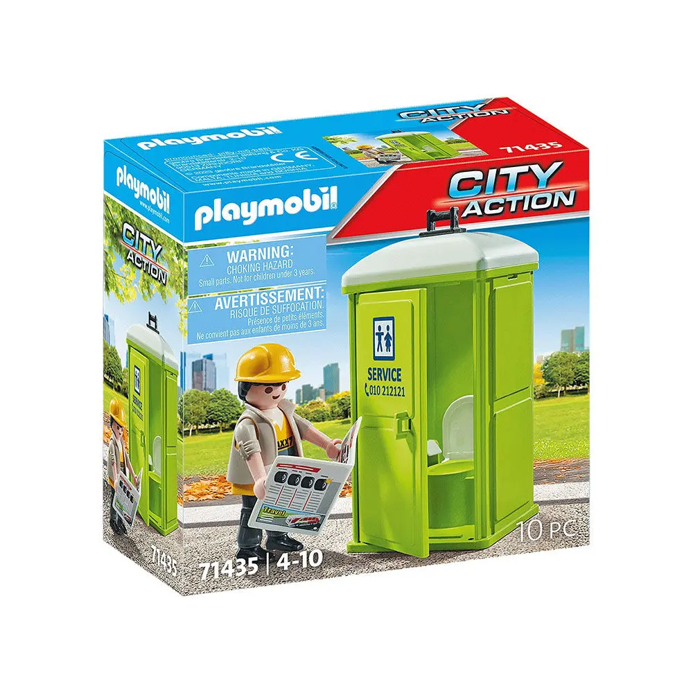Playmobil City Action Prenosivi toalet, 10 delova