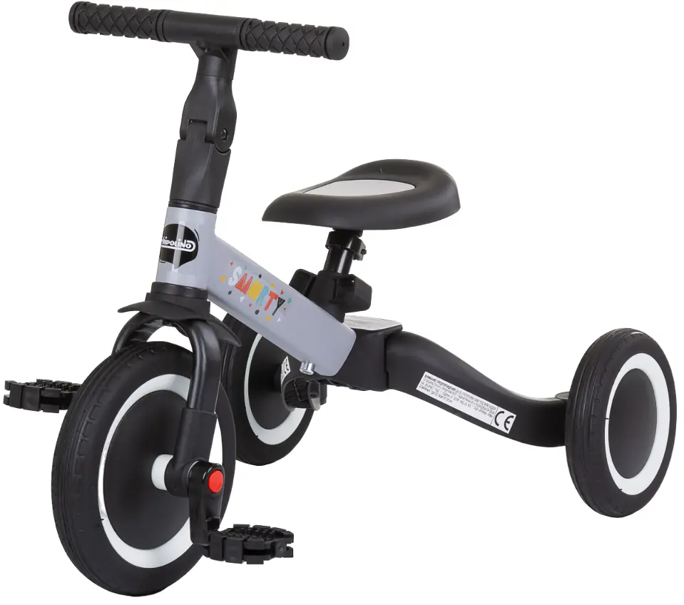 Chipolino Tricikl za decu Smarty, 2u1, Sivi